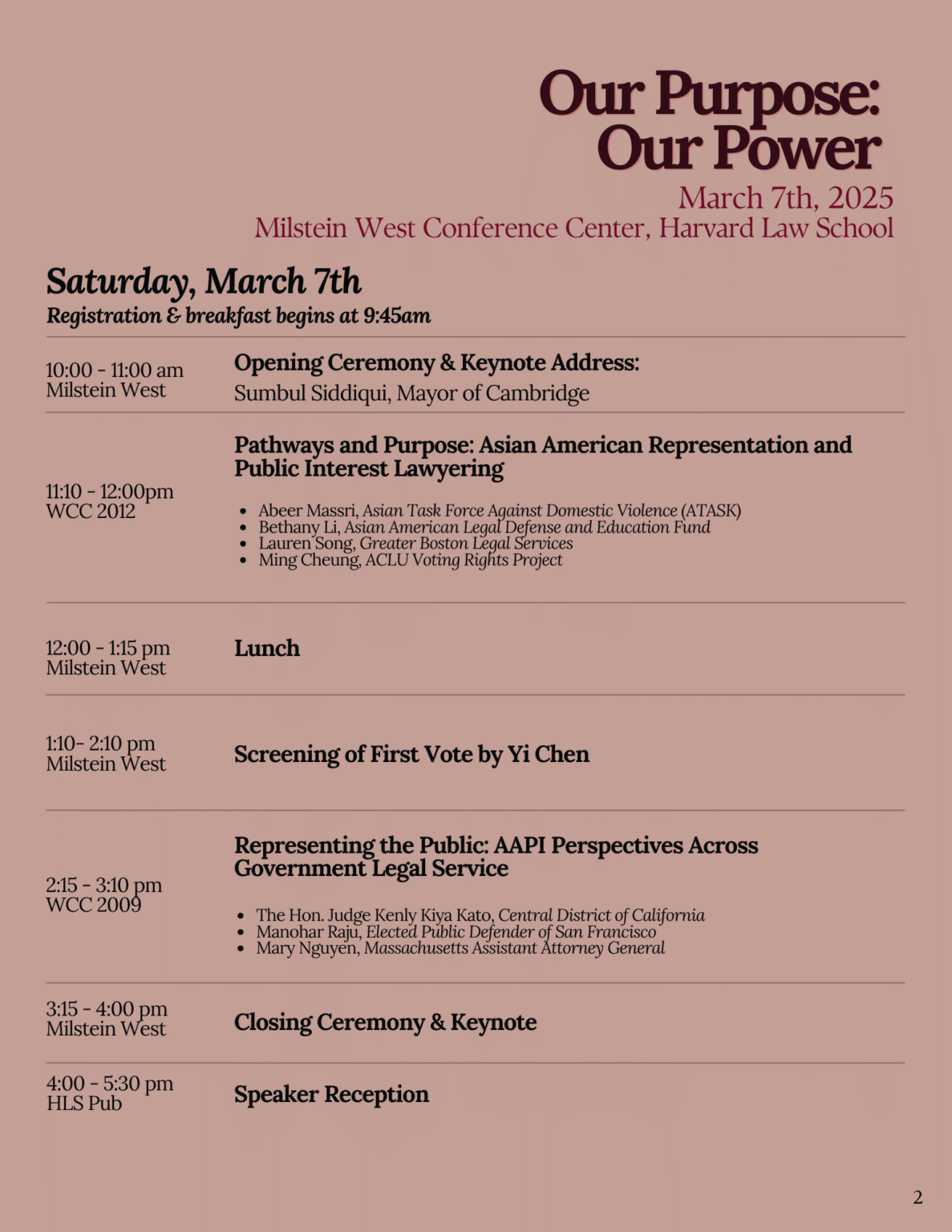 APALSA Conference – Harvard Asian Pacific American Law Students Association