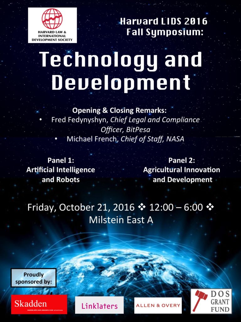 Fall 2016 Symposium – Harvard Law and International Development Society