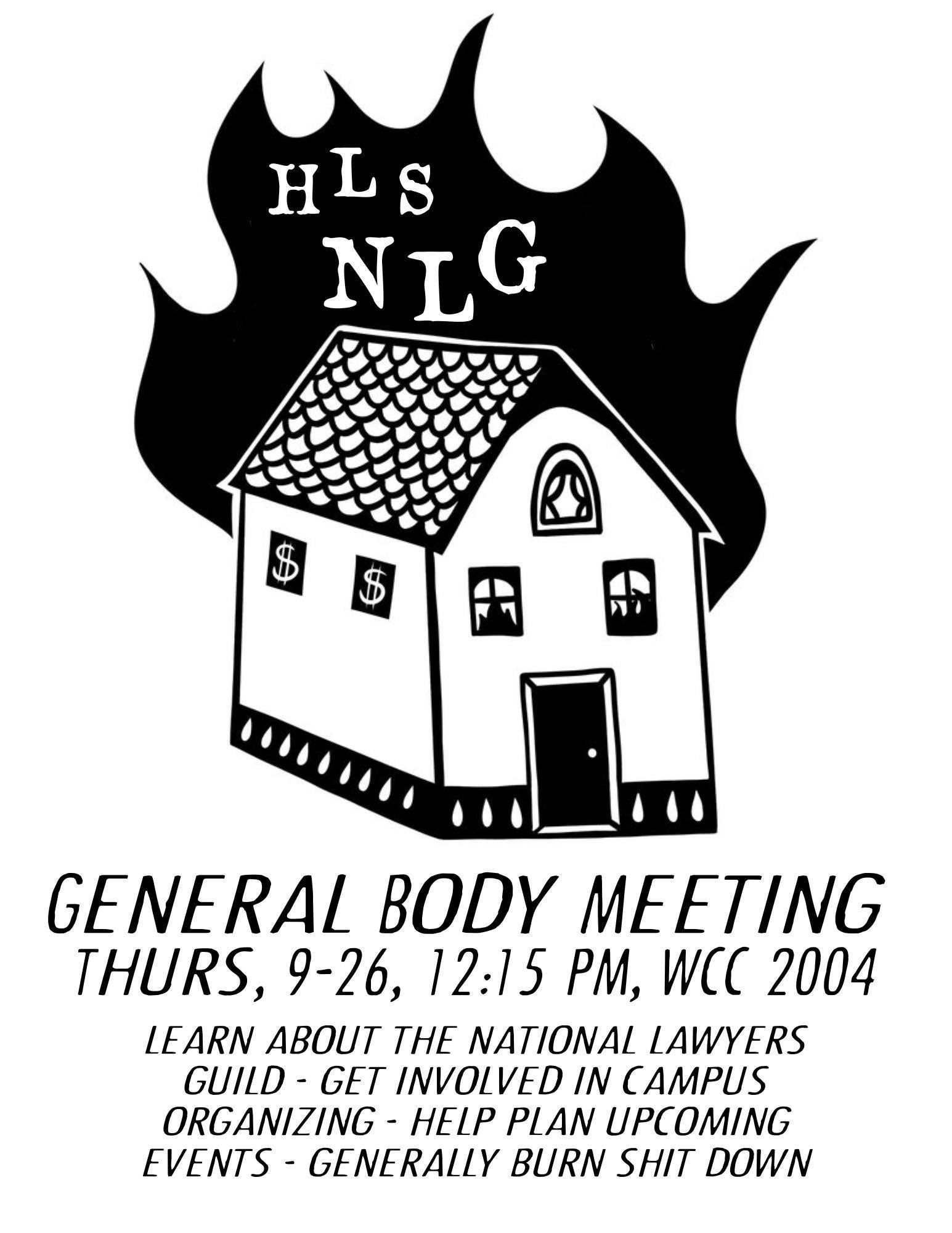 NLG General Body Meeting – National Lawyers Guild – HLS Chapter